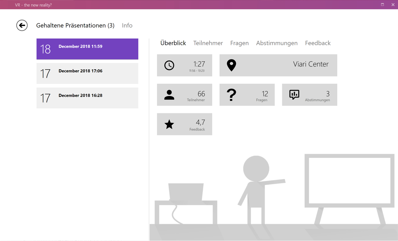 So öffnen Sie den Präsentationsbericht | SlideLizard Help