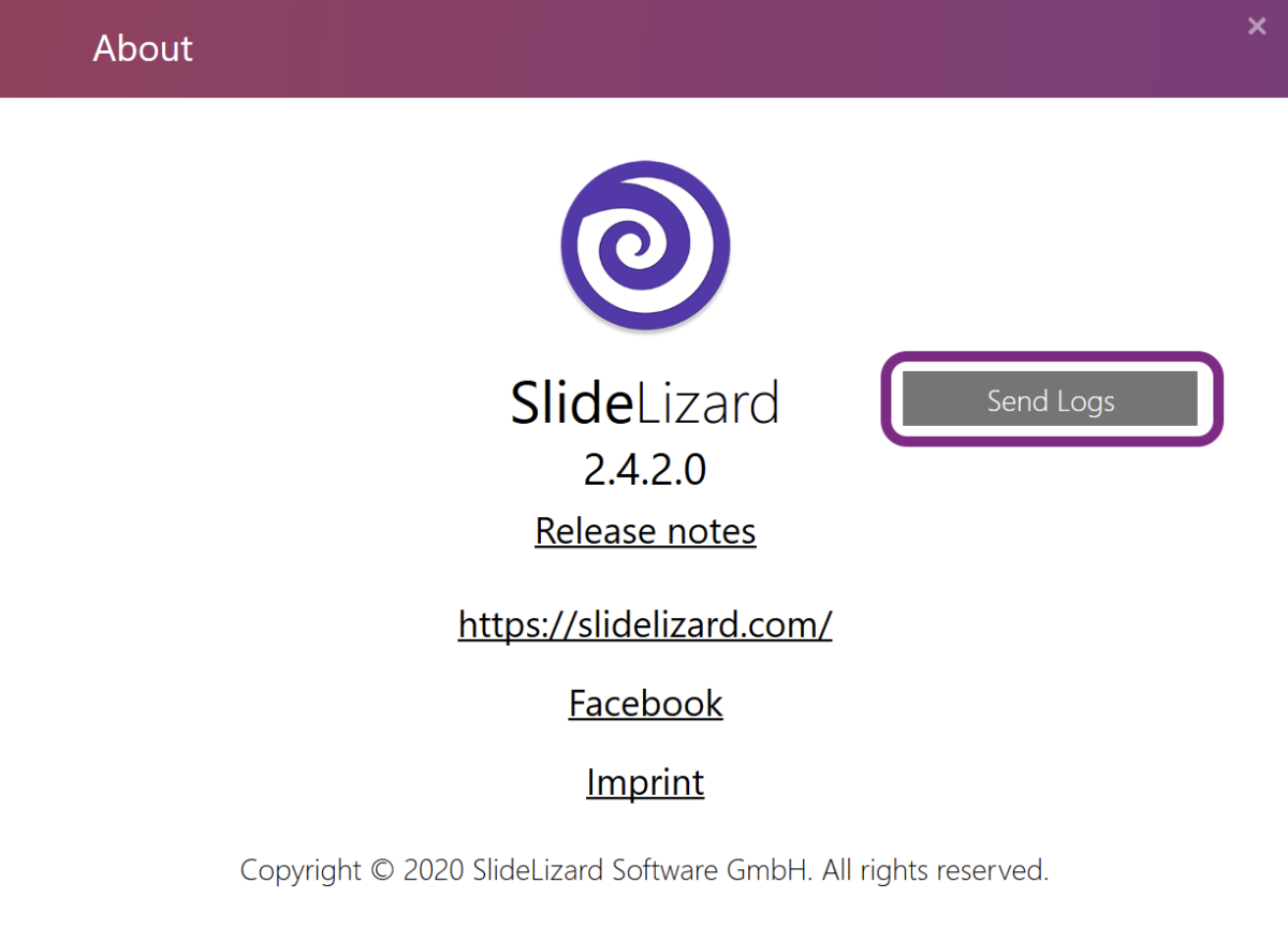 How to send error report / logs in SlideLizard | SlideLizard Help