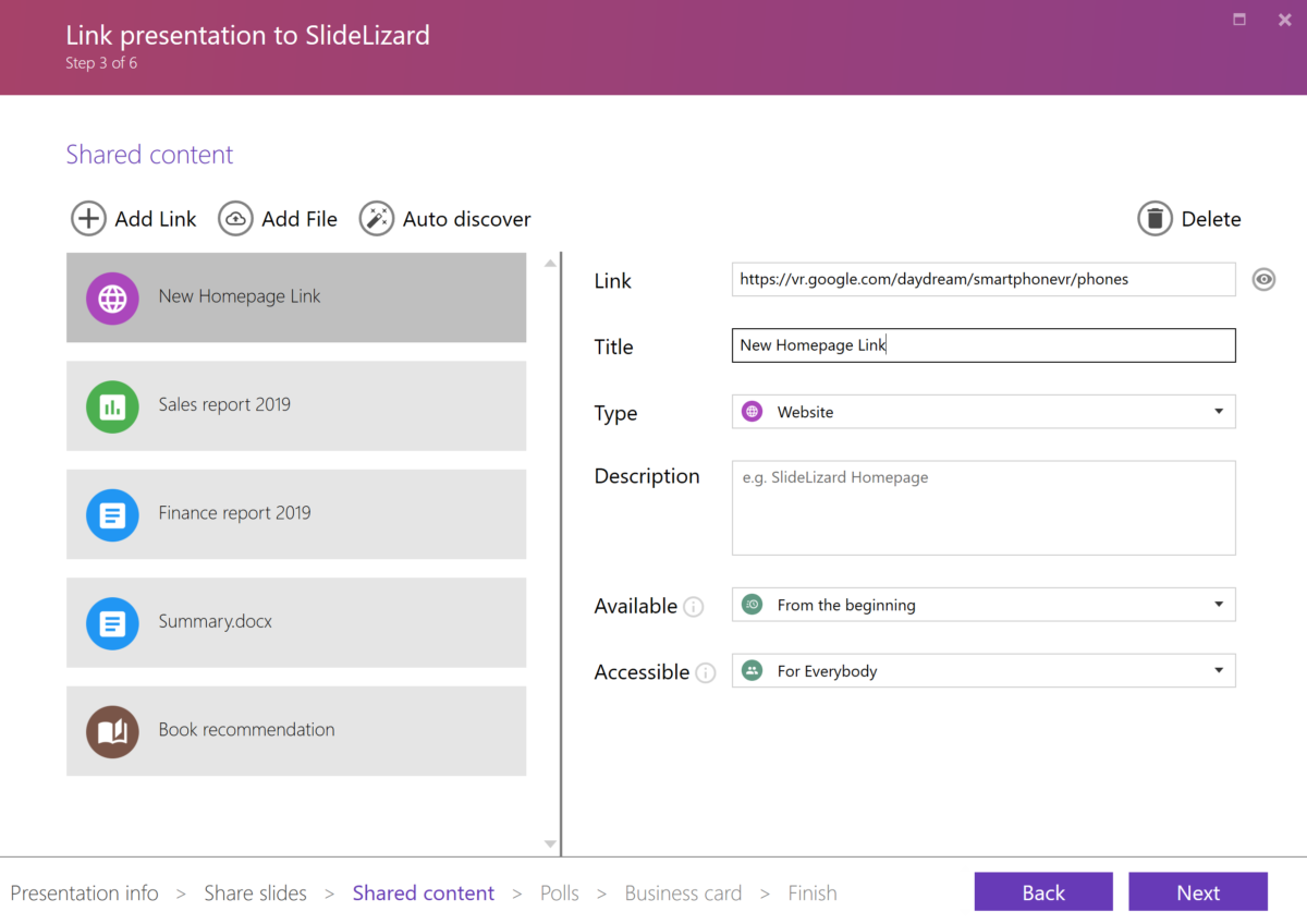 How to share documents and links | SlideLizard Help