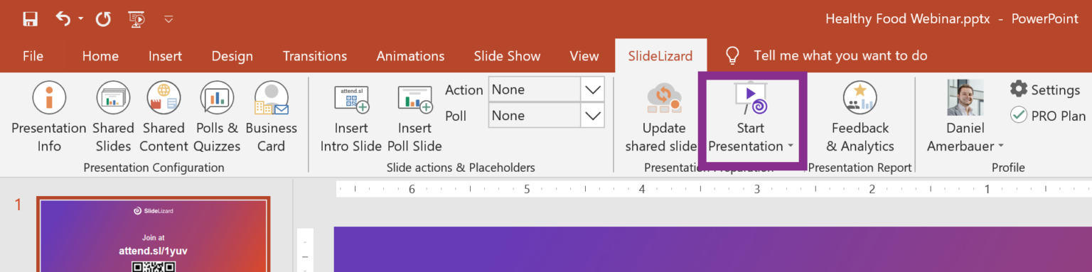 How to start a presentation with SlideLizard | SlideLizard Help