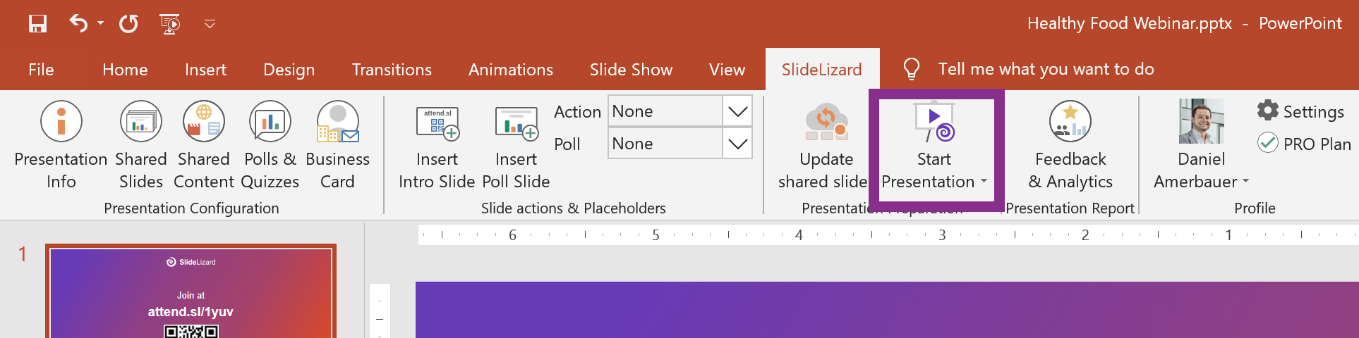 How to start a presentation with SlideLizard | SlideLizard Help
