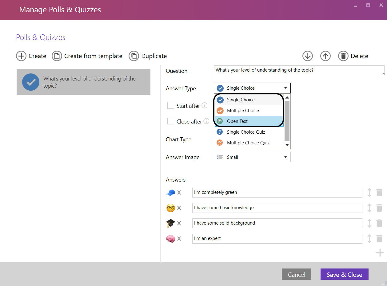 How to create polls & votings | SlideLizard Help