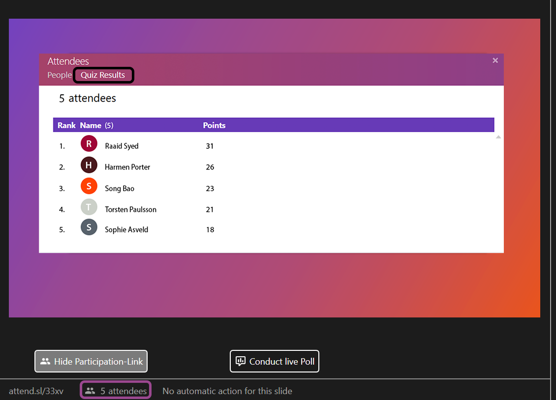 Cunduct quizzes in SlideLizard | SlideLizard Help