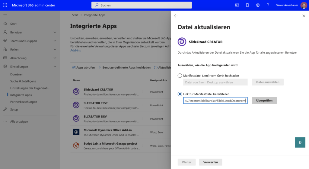 SlideLizard CREATOR aktualisieren | SlideLizard Help